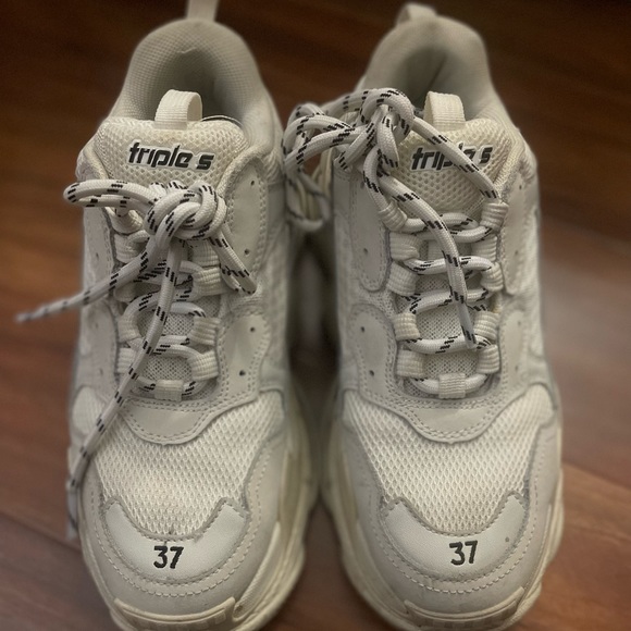 Balenciaga | Shoes | Balenciaga Triple S White | Poshmark